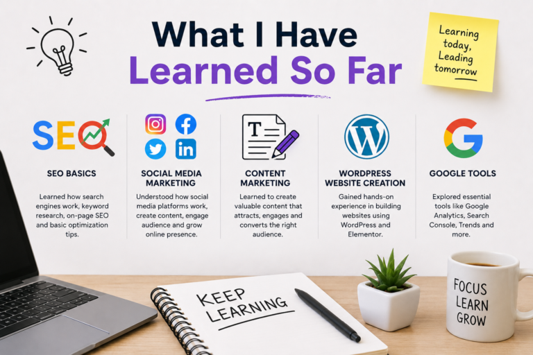 My digital marketing journey-a beginner friendly guide